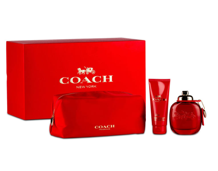 Coach New York Red Travel Bag Gift Set