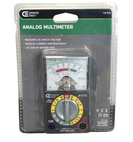 Commercial Electric M1015B Analog Multimeter